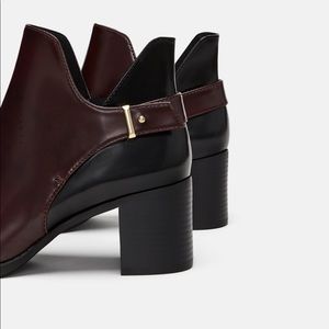 Zara | Shoes | Zara Burgundy Booties 36 | Poshmark
